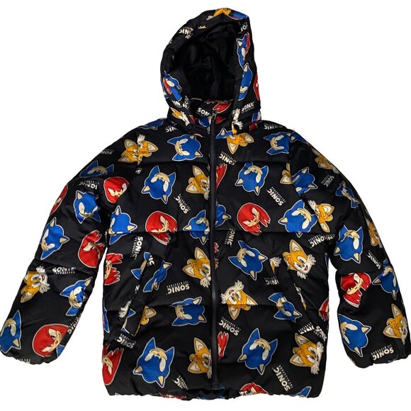 H&M | Jackets & Coats | Hm Sonic The Hedgehog Hooded Puffer Jacket Kids ...